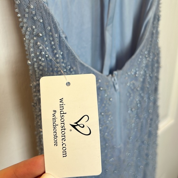 Windsor | Dresses | Windsor Light Blue Beaded Prom Dress | Poshmark